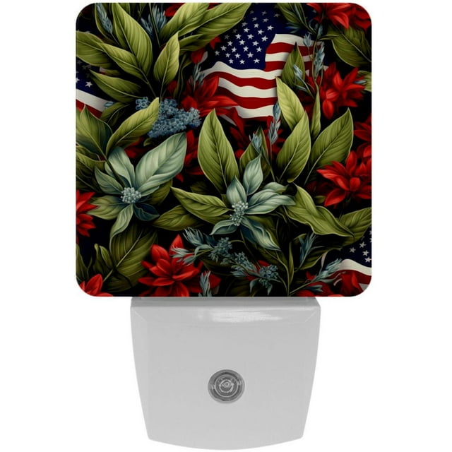 American flag plant LED Square Night Lights - Compact and ...