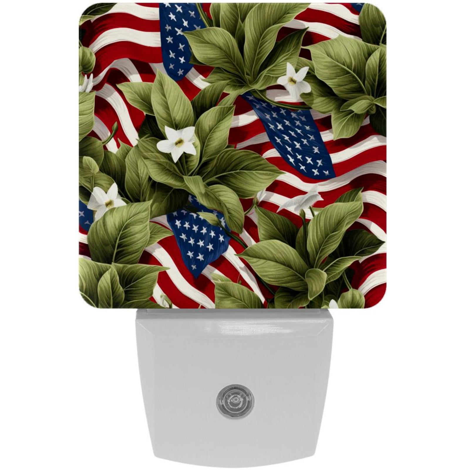 American flag plant LED Square Night Lights - Energy Efficient Bedside ...