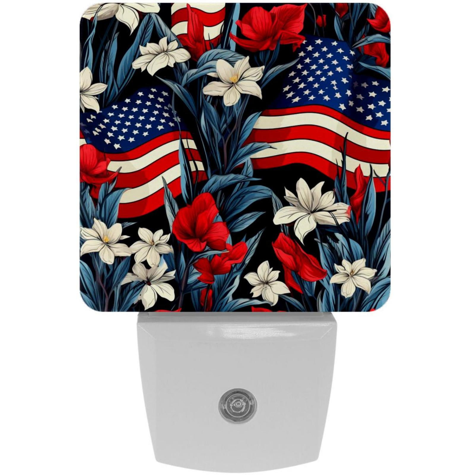 American flag plant LED Square Night Lights - Energy Efficient and ...