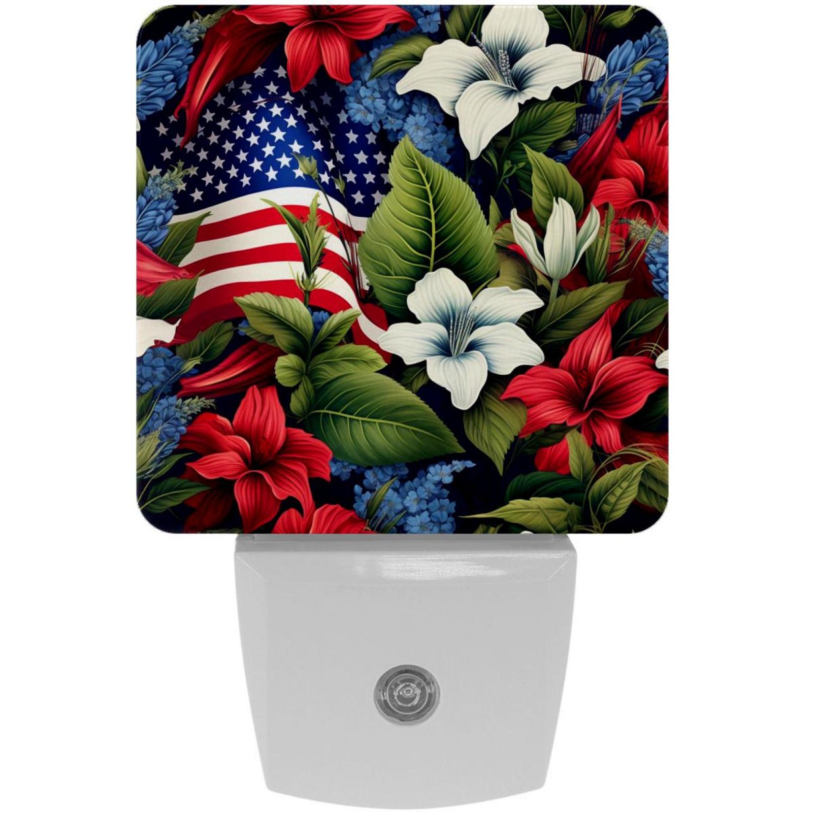 American flag plant LED Square Night Lights - Stylish and Functional ...