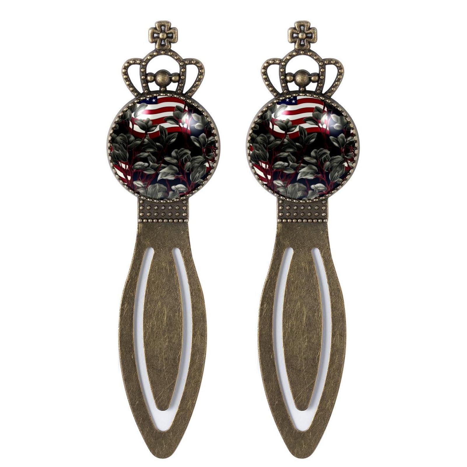 American flag plant Vintage Copper Crown-Shaped Bookmarks Set of 2 ...