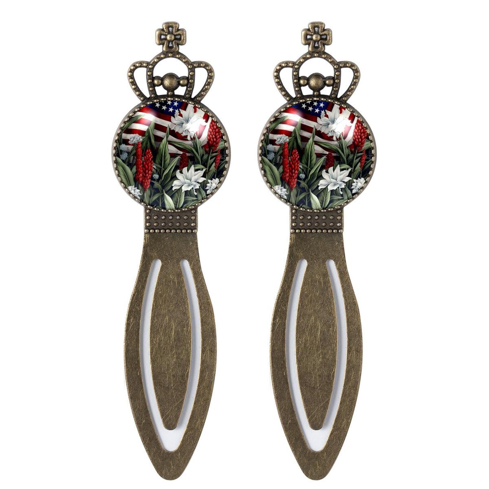 American flag plant Vintage Copper Crown-Shaped Bookmarks: Stainless ...