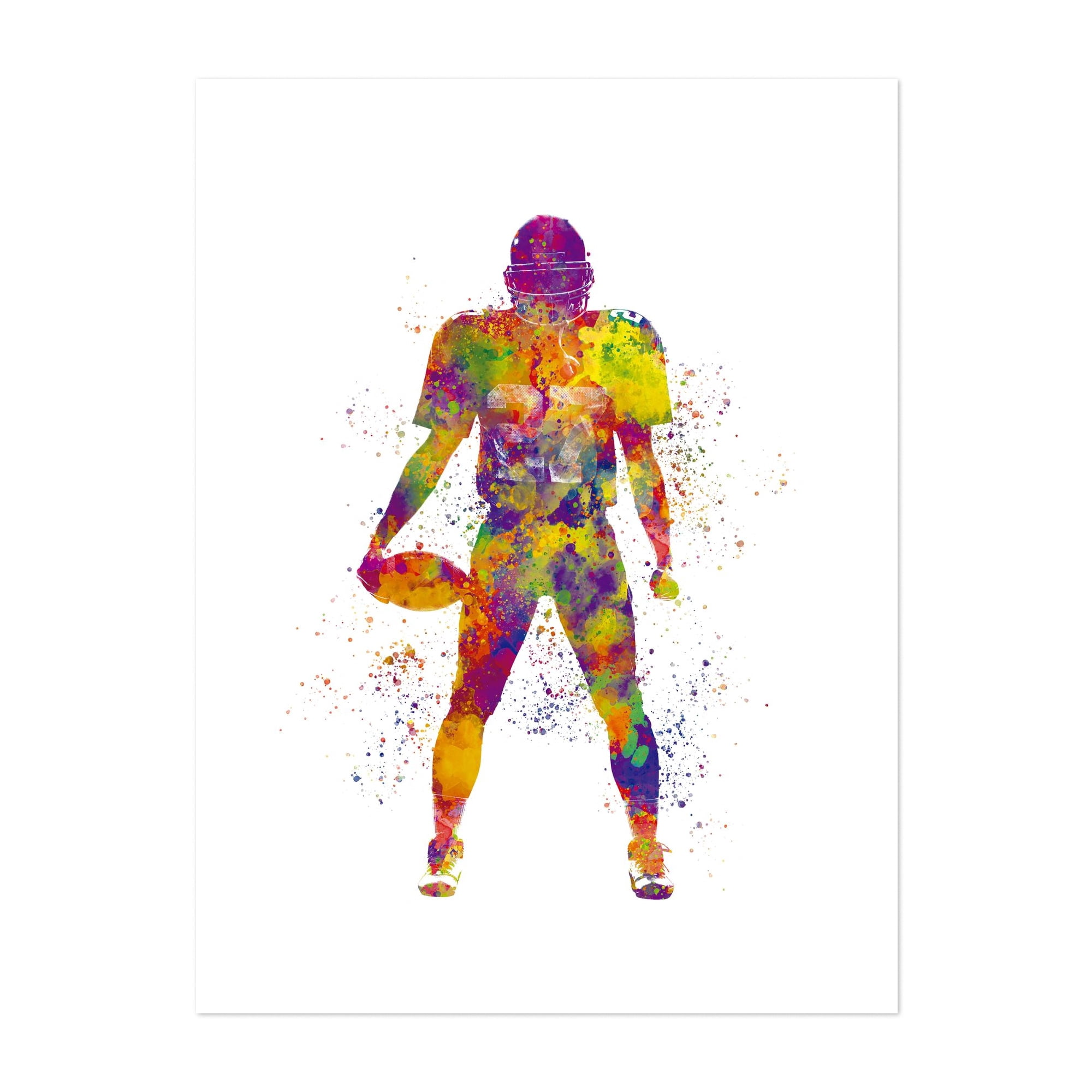 American football player 03 - Illustration Modern Art Sports Abstract ...