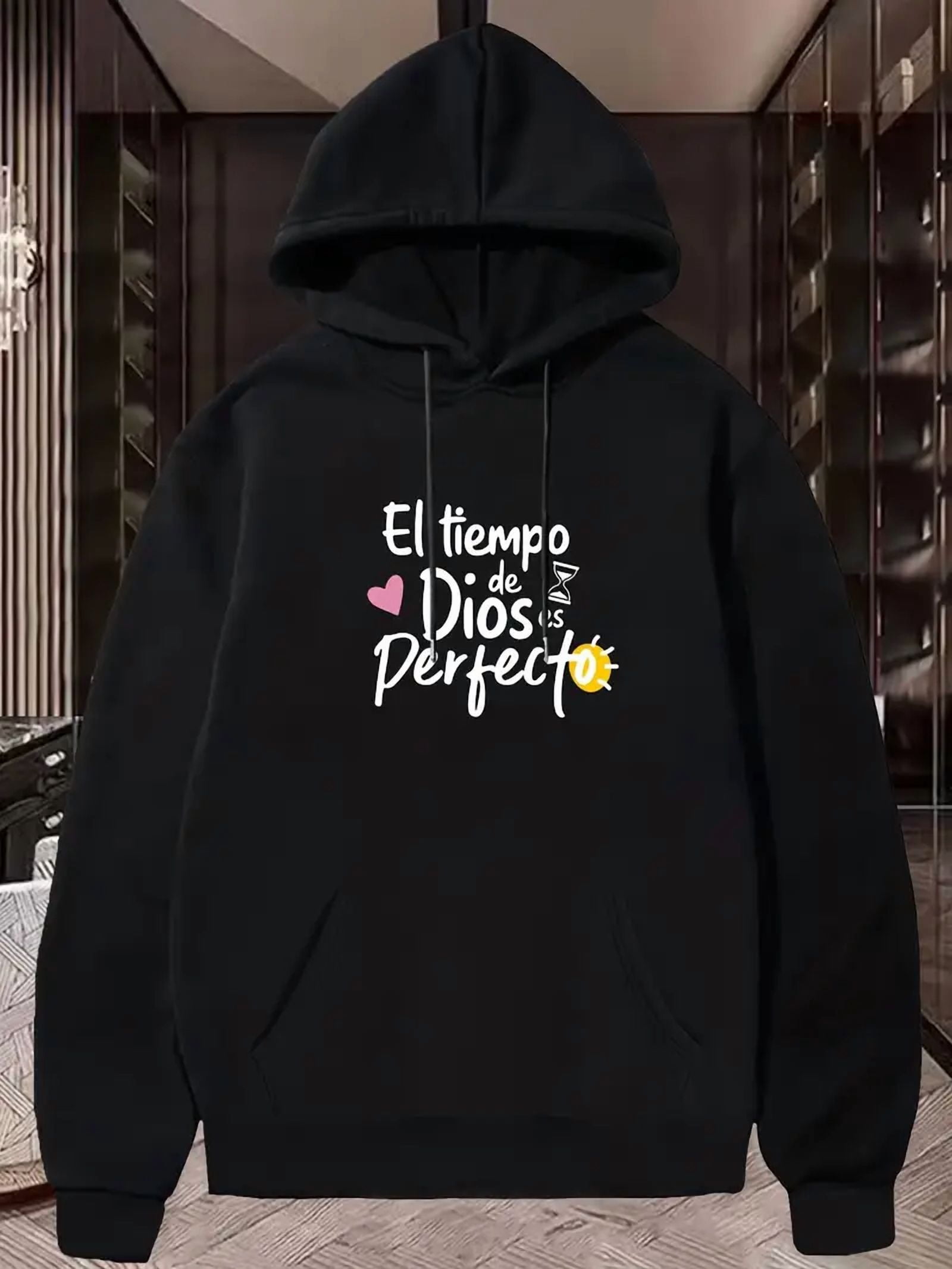 American high street oversized fashionable English printed hooded ...