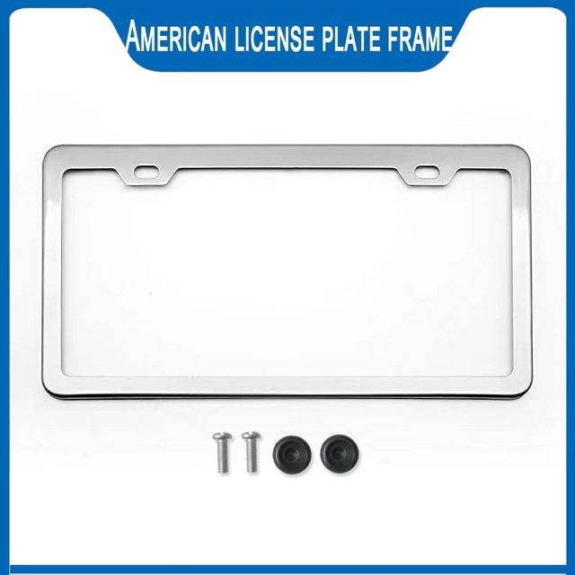 American license plate frame， Auto Drive Black Metal Automotive Dealer ...