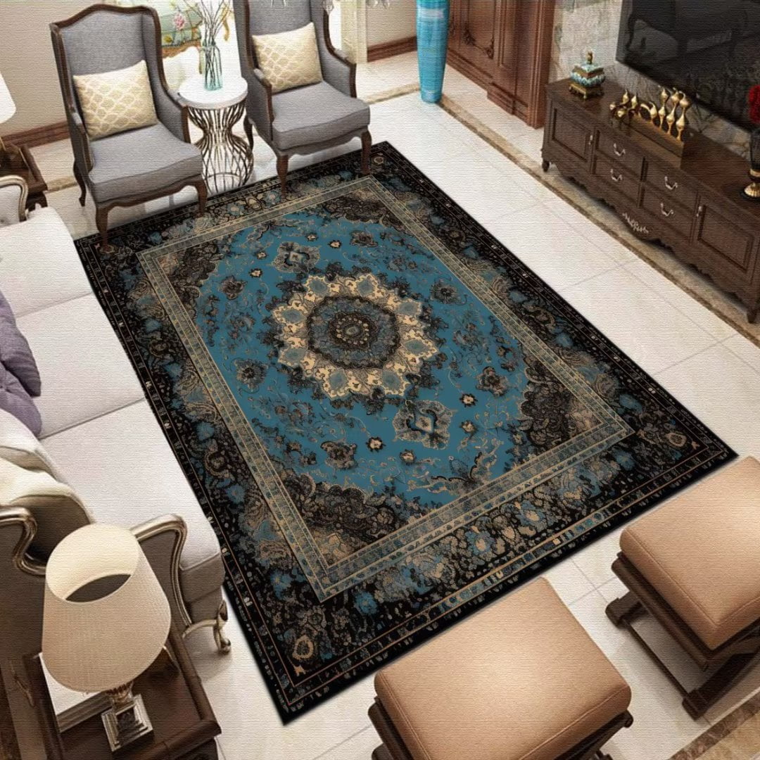 American retro Carpets for Living Room Luxury Home r Bedroom Non-slip ...