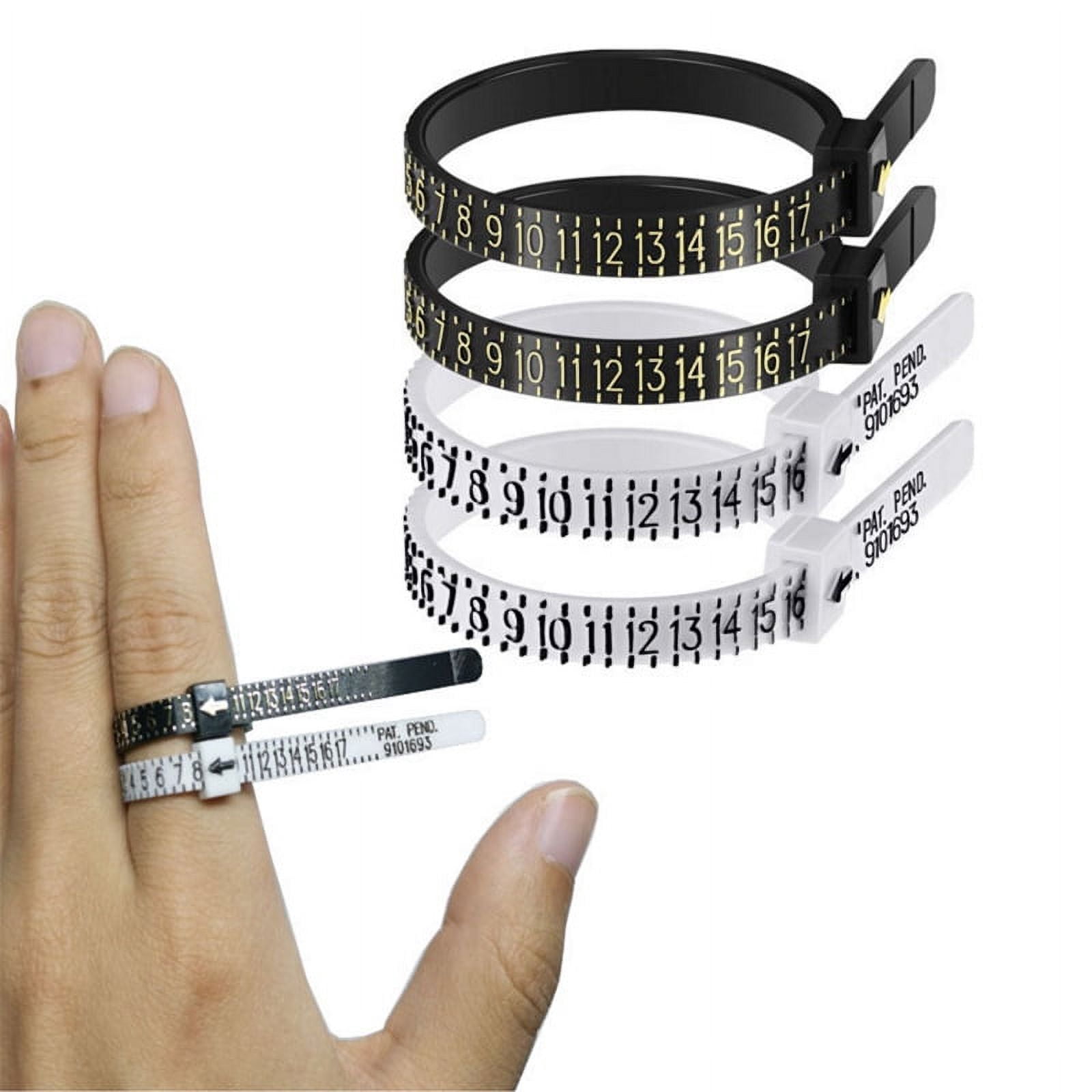 American ring finger measurement measuring band size hand circumference ...