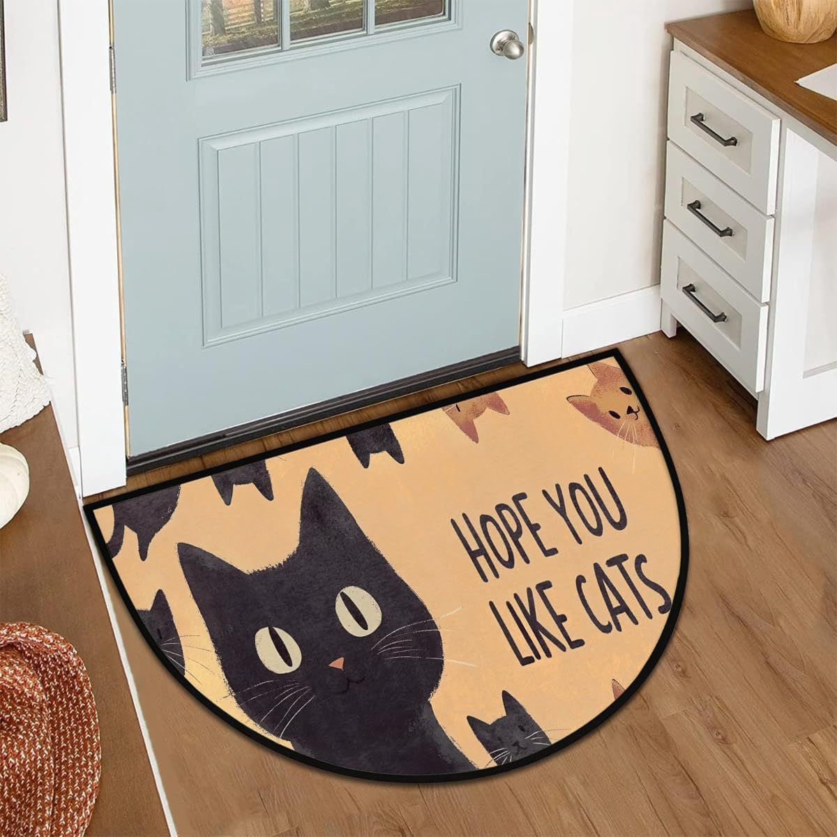 American-style semicircular floor mat entrance door mat dirt-resistant ...
