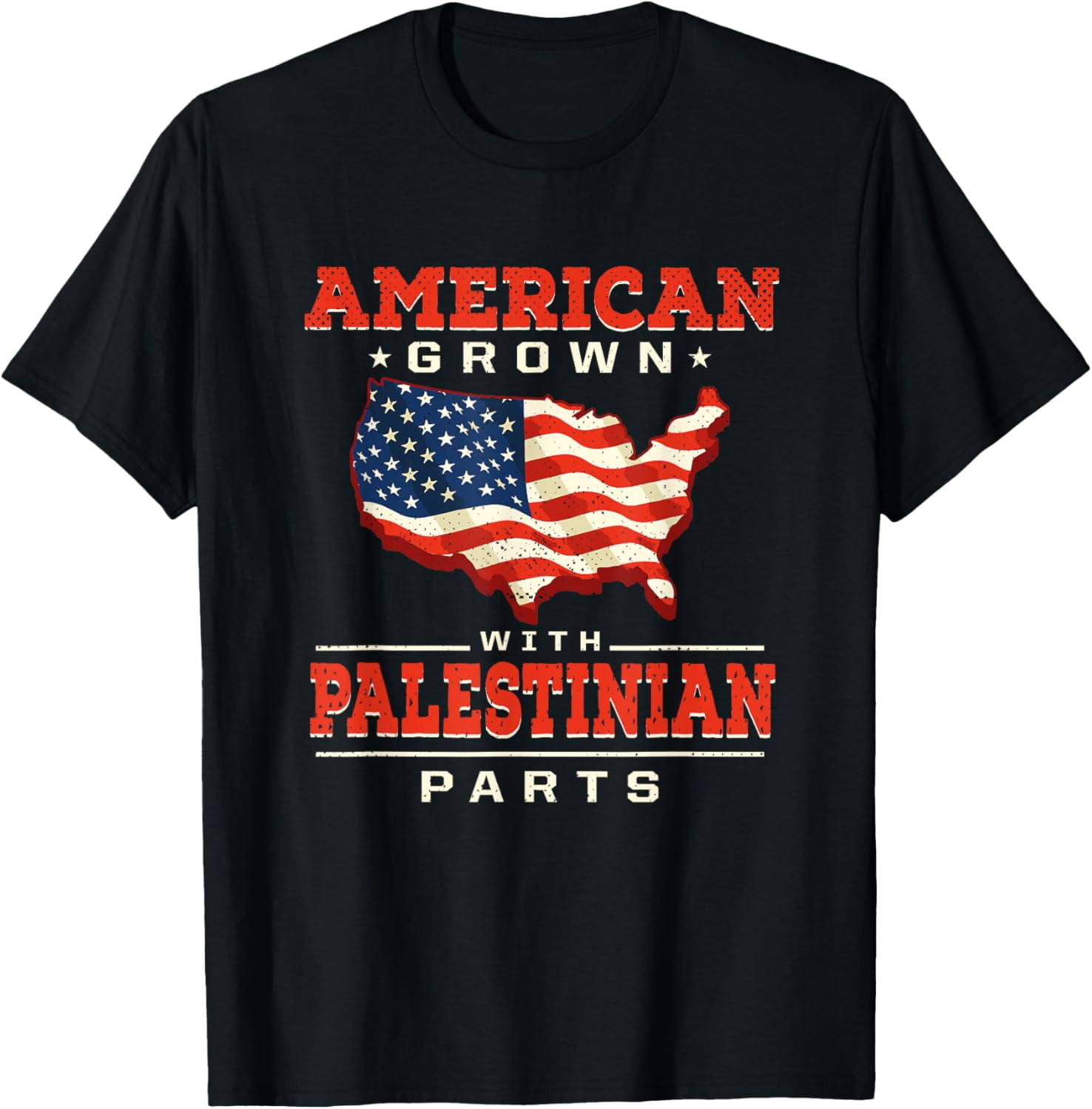 American with Palestinian Parts Patriotic Palestine T-Shirt - Walmart.com