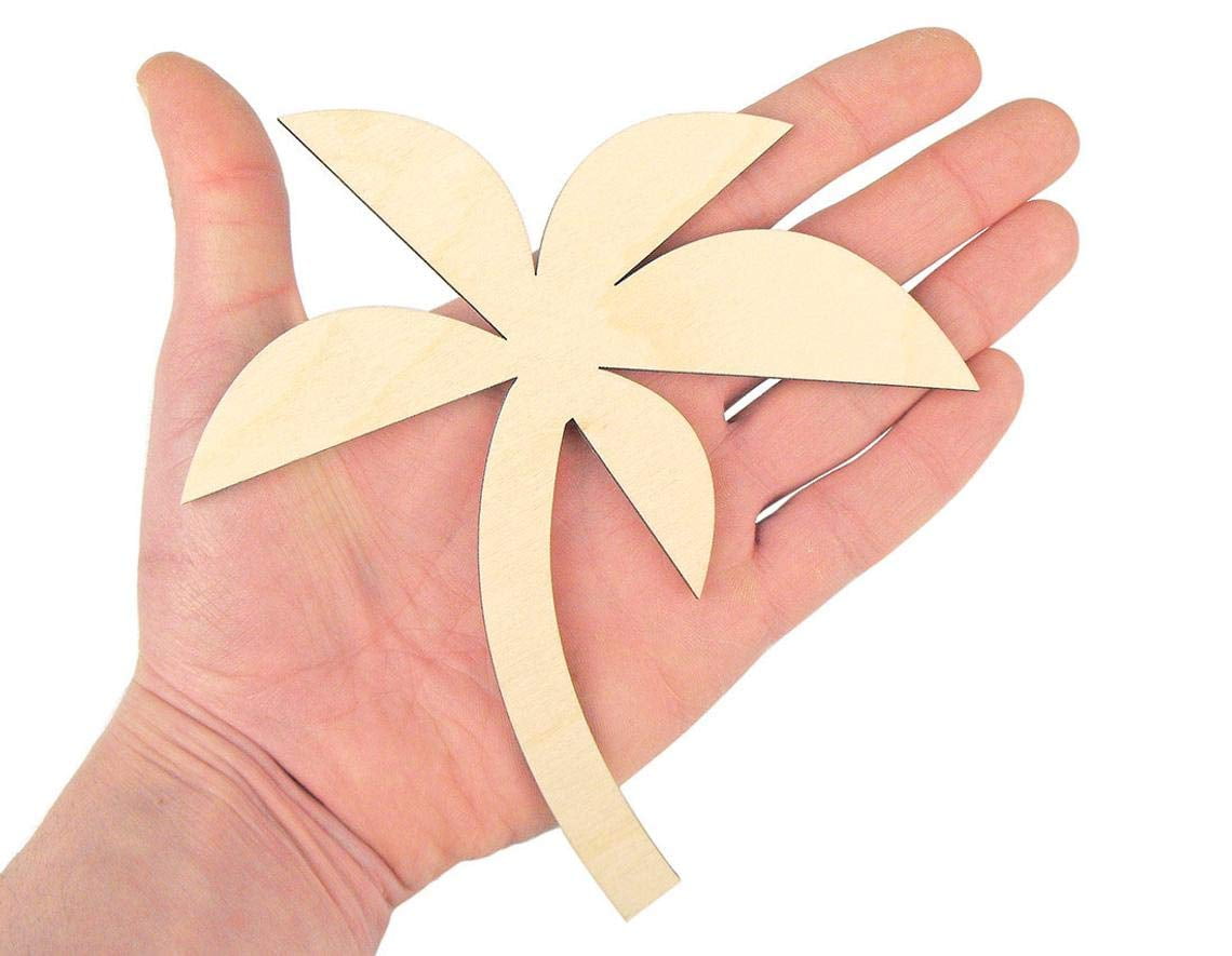 AmericanElm Pack of 10 Pcs Tree Coco DIY Birch Plywood Cutouts for Art ...