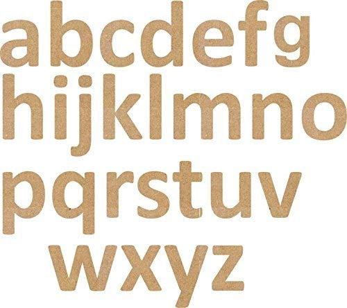 AmericanElm Plain Laser Cut Wooden English Small Letters a to z ...