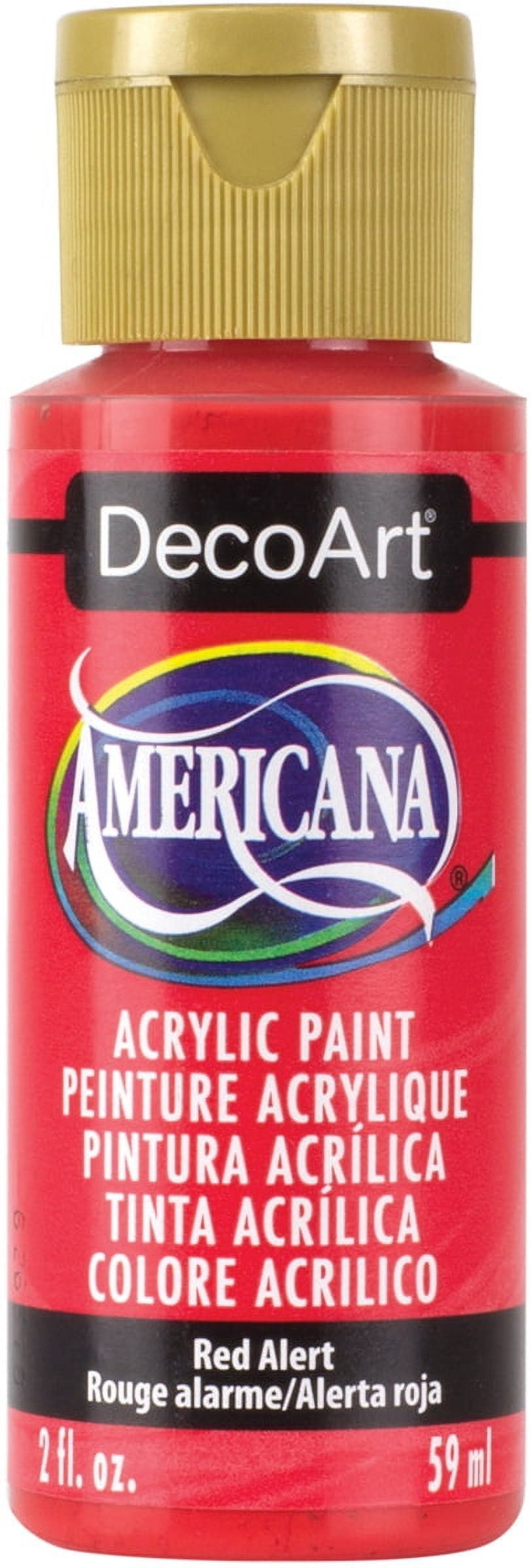 Americana Acrylic Paint 2oz-Red Alert - Opaque - Walmart.com