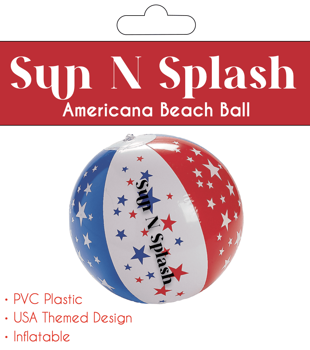 Americana Beach Ball by Sun N Splash for All Ages - Walmart.com