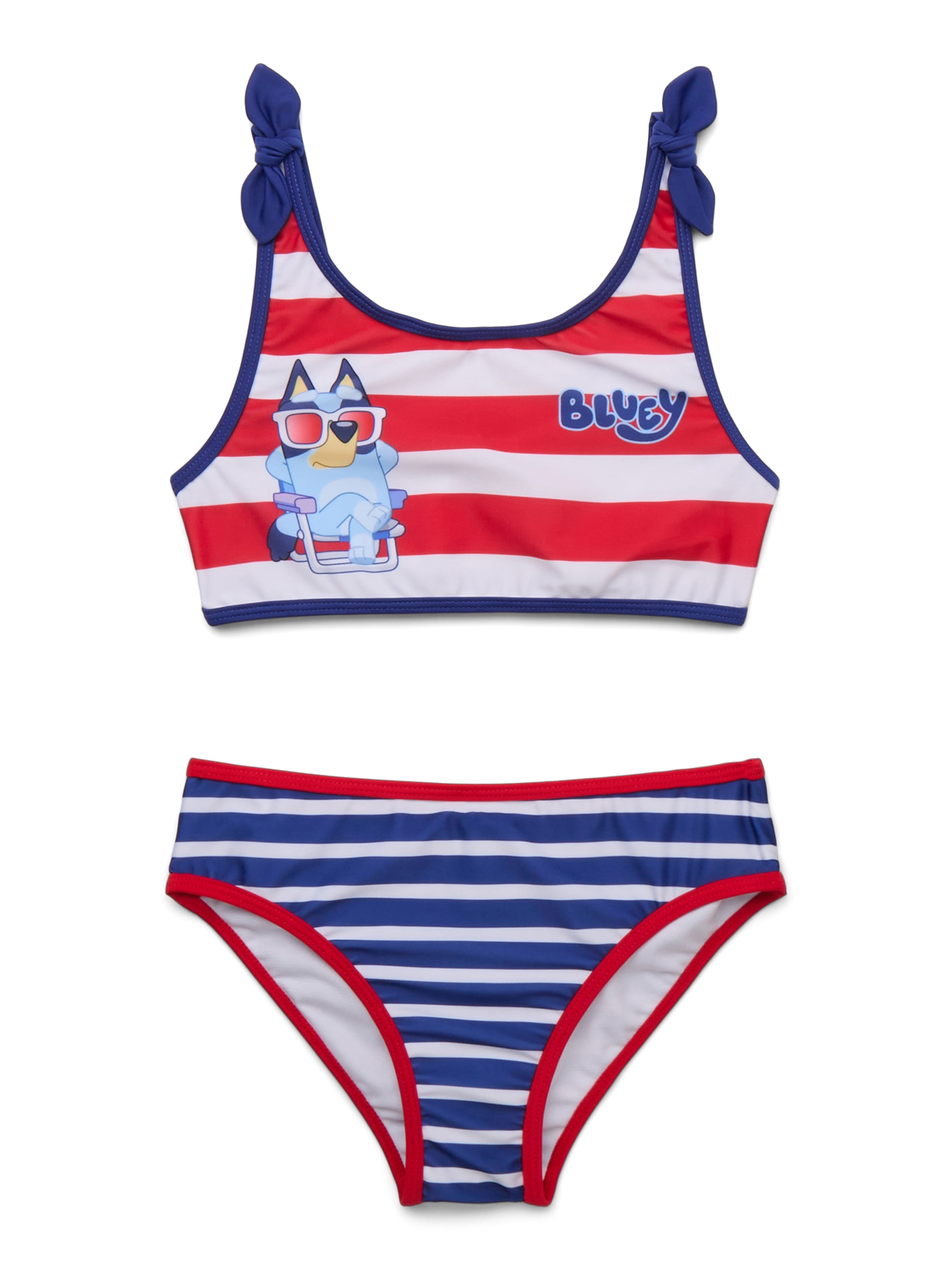 Americana Bluey Little Girls Bikini Swimsuit with UPF50+, 2-Piece, Sizes 4-8 - Walmart.com