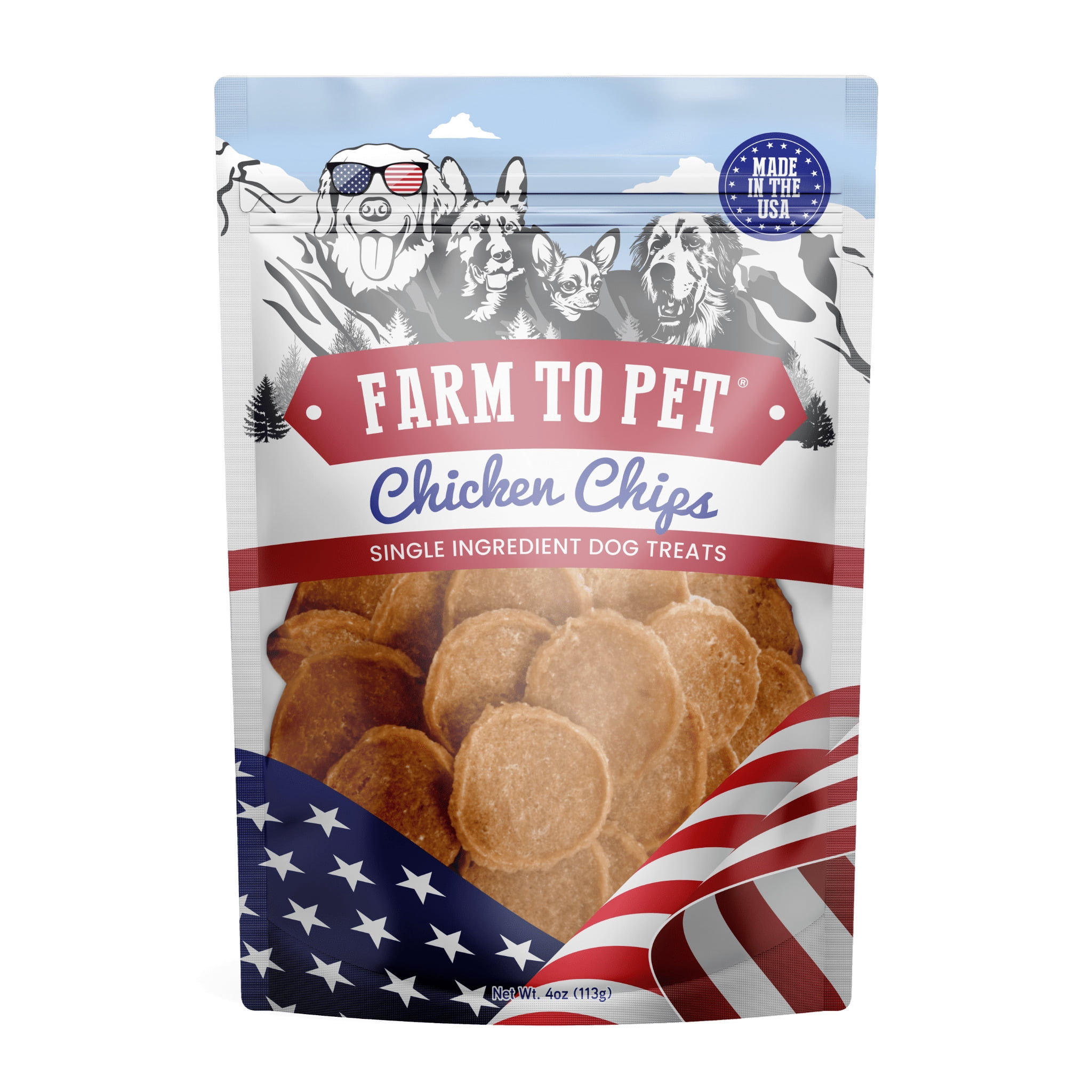 Farm To Pet American Made Chicken Training Treats for Dogs, 4oz ...