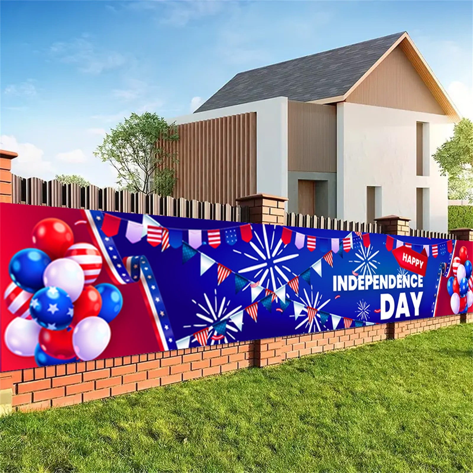 Americana Decor,180*40Cm New American Independence Day Banner Patio ...