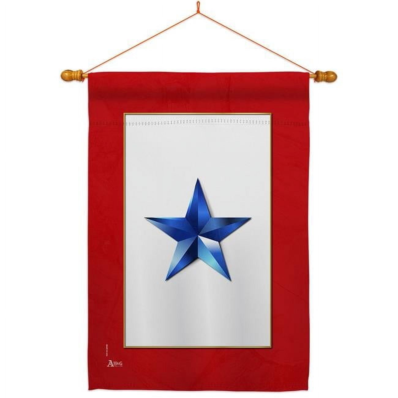 Americana Home & Garden 28 x 40 in. Blue Star House Flag Set Armed ...