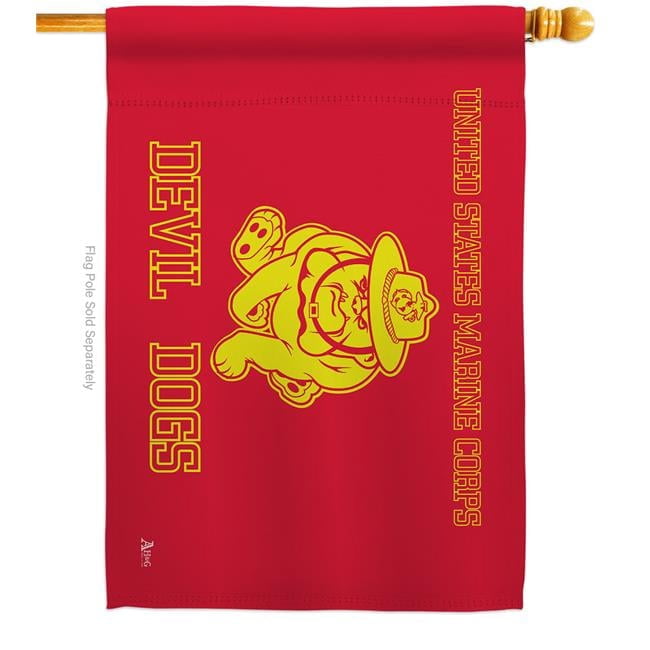 Americana Home & Garden 28 x 40 in. Marine Bull Dogs House Flag with ...