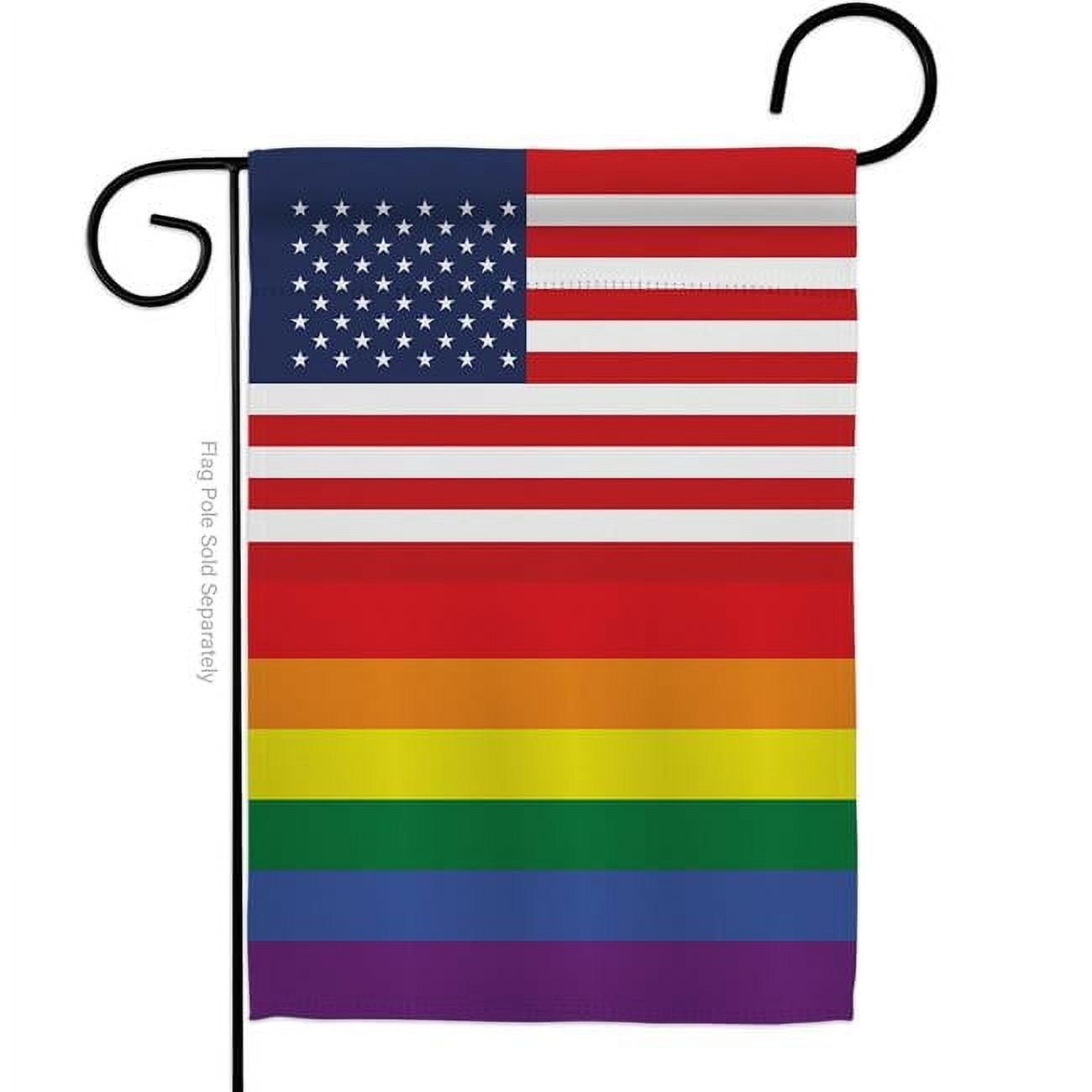 Americana Home & Garden G149052-BO US Rainbow Support Pride 13 x 18.5 ...