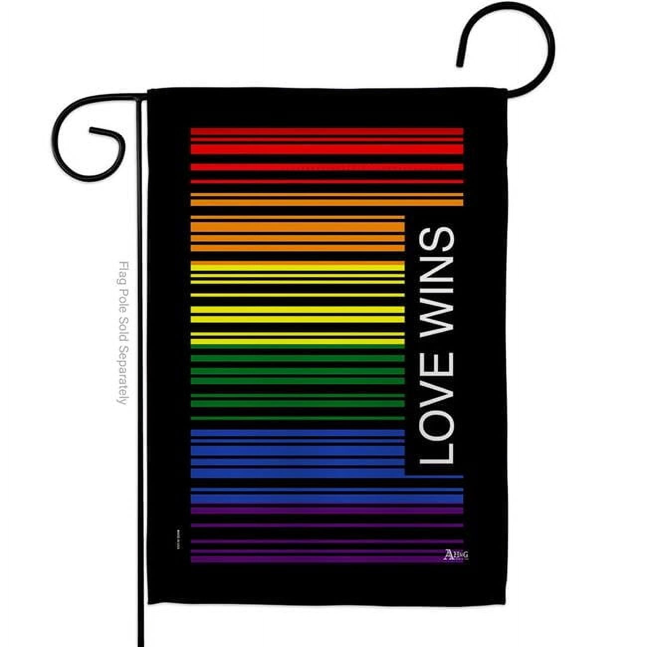 Americana Home & Garden G149687-BO Love Wins Barcode Support Pride 13 x ...