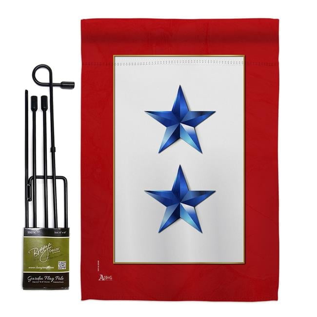 Americana Home & Garden GS141085-BO 13 x 18.5 in. 2 Blue Stars Garden ...