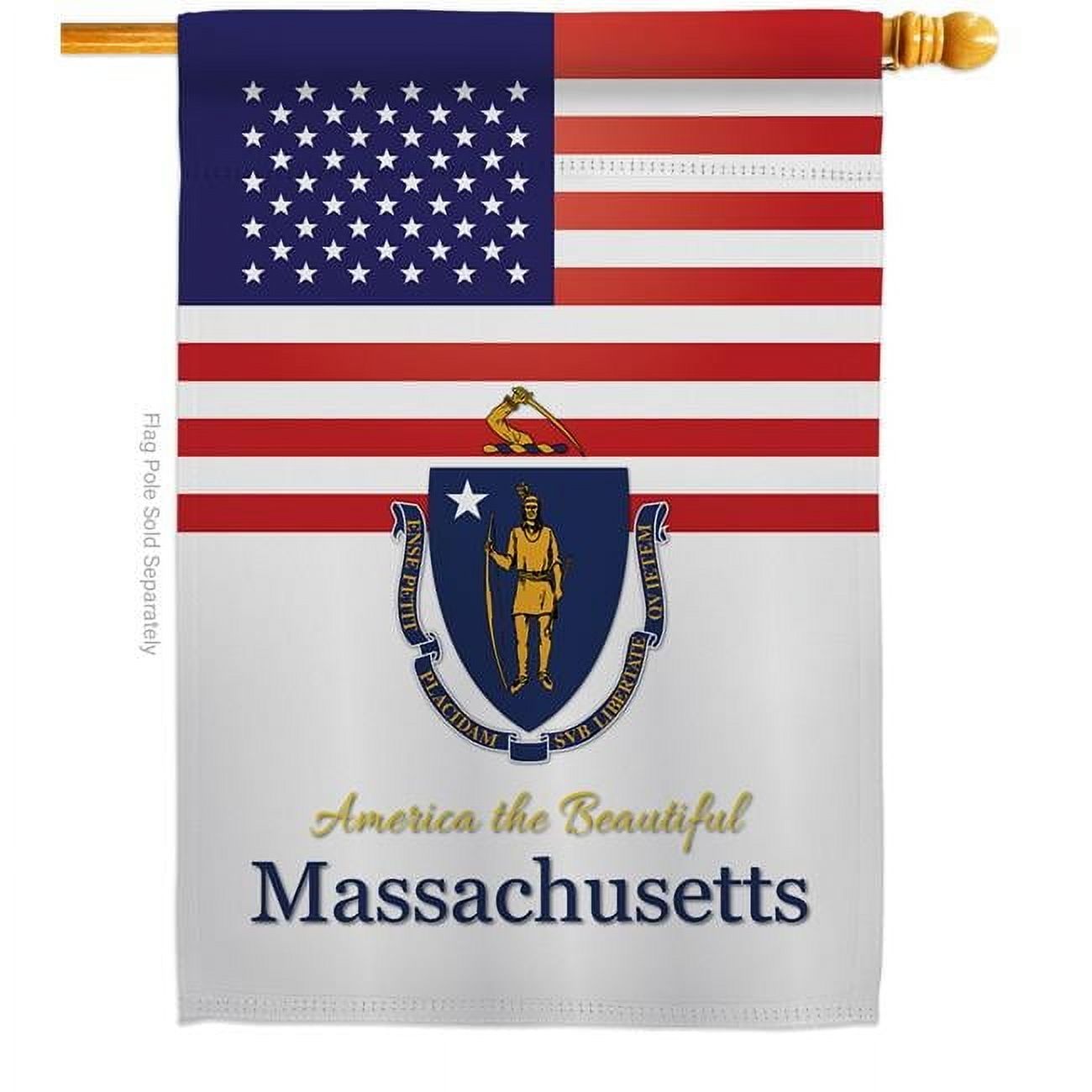 Americana Home & Garden H140573-BO 28 x 40 in. USA Massachusetts ...