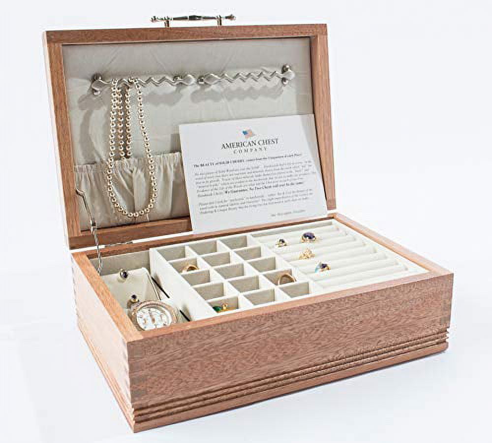 Americana Jewel Box With Soft-Suede Linings And Lift-Out Tray. Double ...