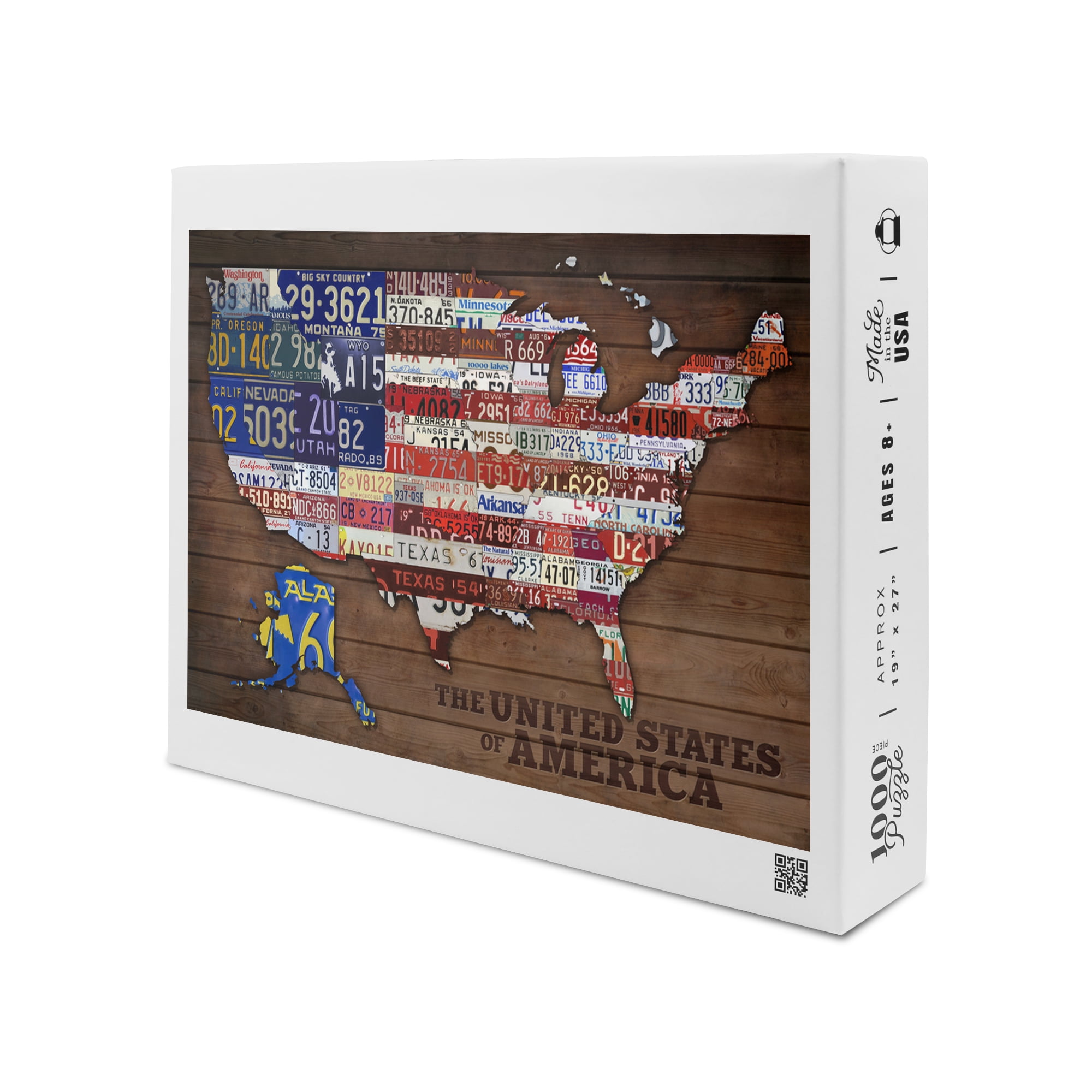 Americana, License Plate Map (1000 Piece Puzzle, Size 19x27 ...