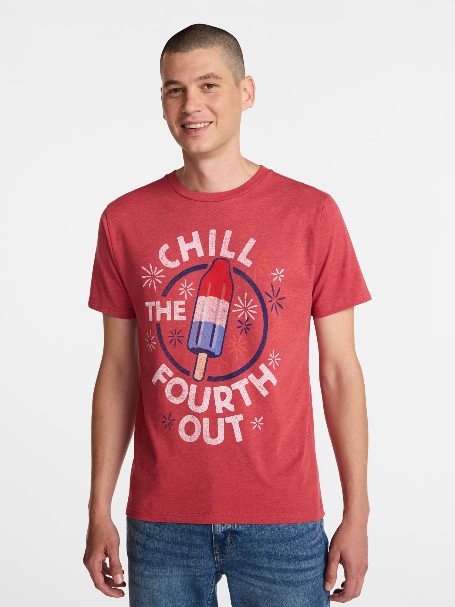 Americana Men's and Big Men's Chill Out Graphic Tee Shirt from Way to ...