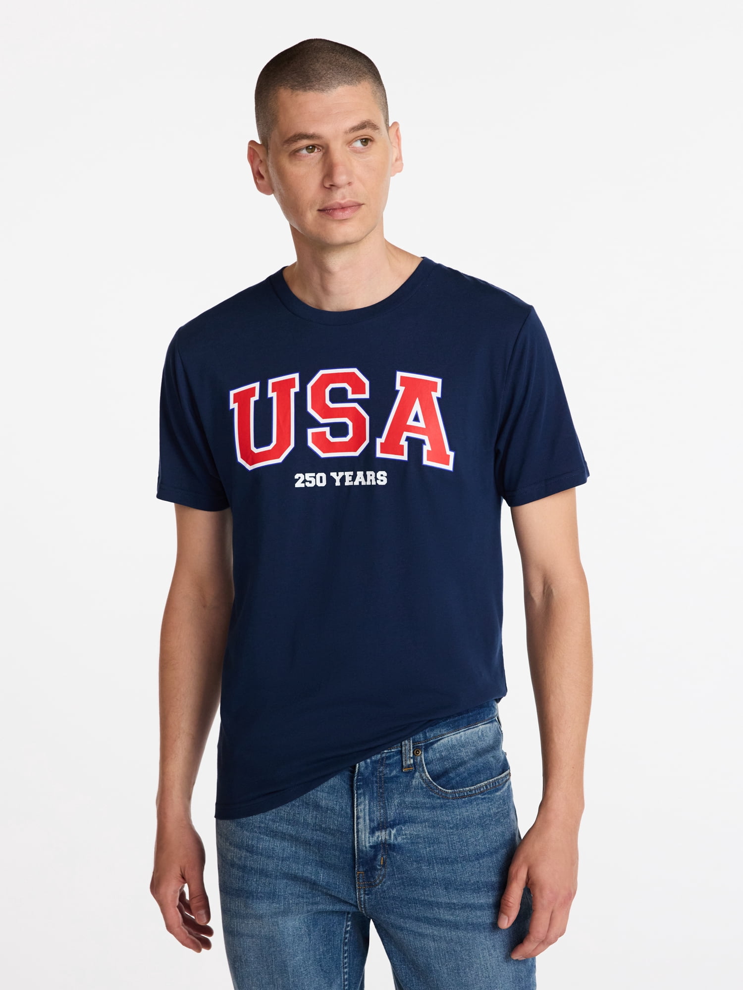 Americana Men's and Big Men's USA 250 Graphic Tee Shirt from Way to ...