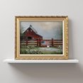 Americana Red Barn Wall Art Print With Fourth July Rustic Decor ...