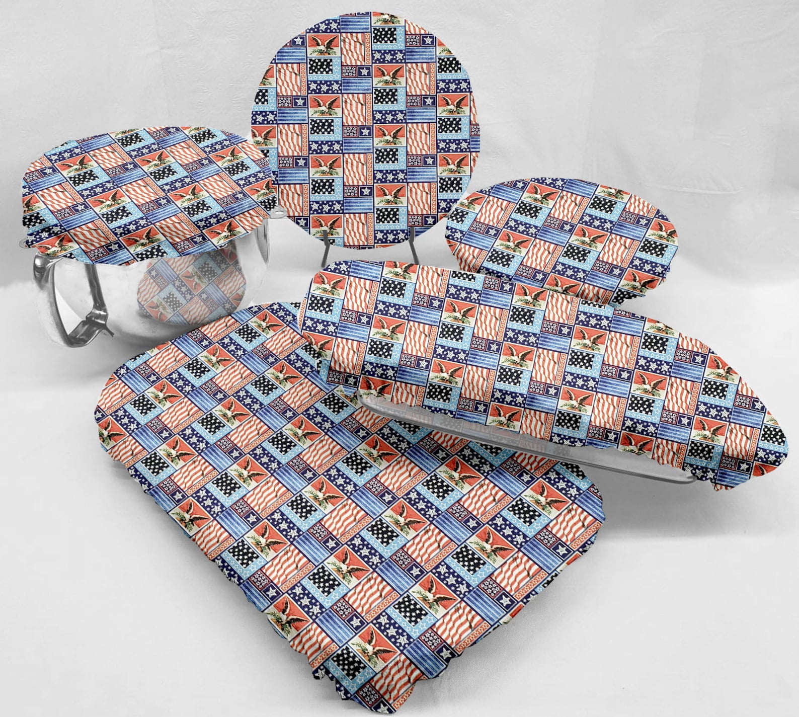 Americana Reusable Fabric Bowl and Casserole Pan Covers by Penny's ...