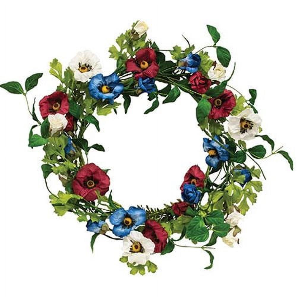 Americana Rose & Poppy Wreath - Walmart.com