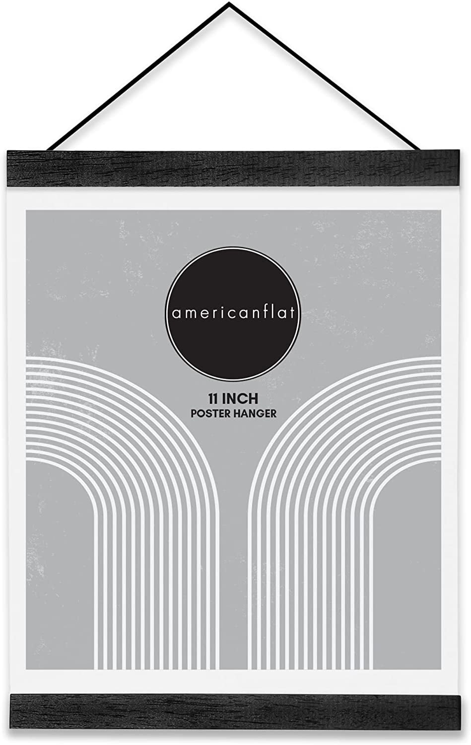 Americanflat 11 Inch Black Magnetic Poster Frames, Wooden Poster Hanger ...
