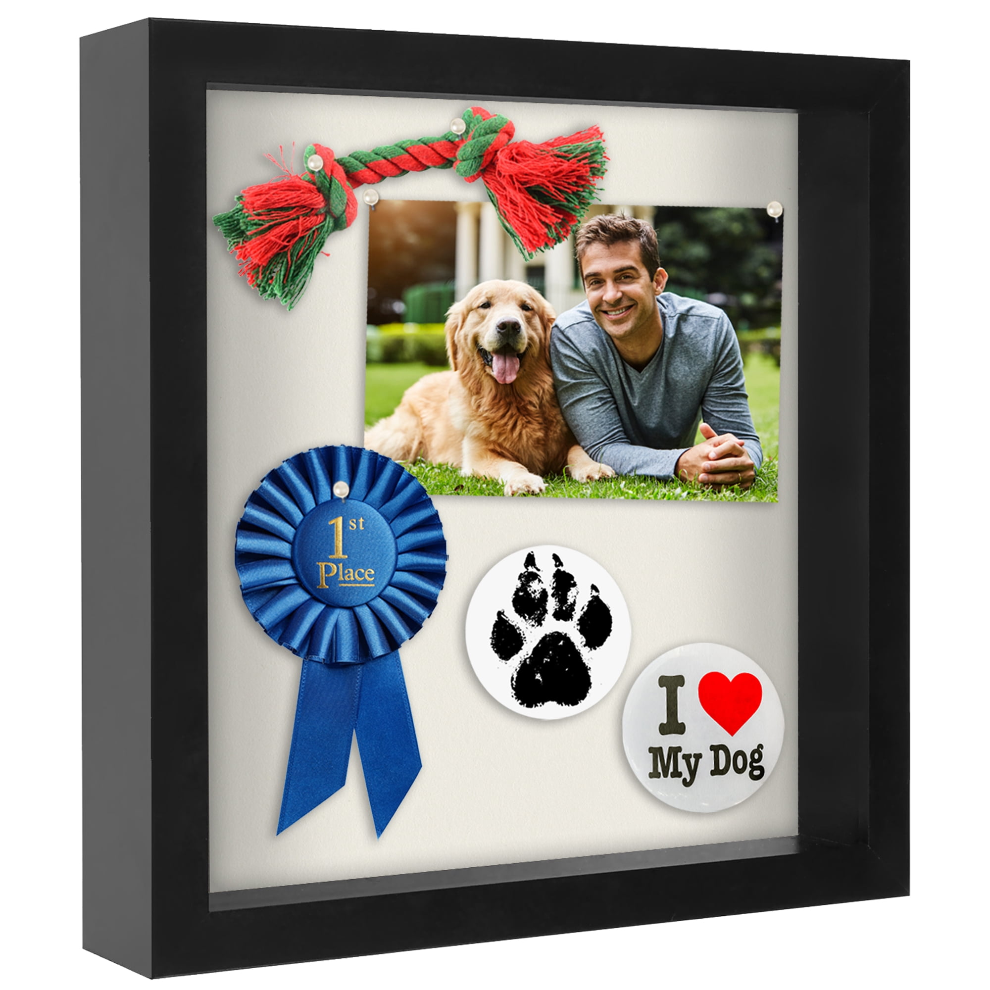 Americanflat 11" x 11"Shadow Box Frame with Shatter-Resistant Glass ...