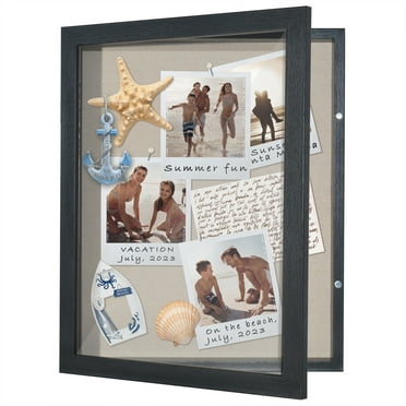 Carbonized Black Shadow Box Frame Real Glass Window Door with Hinge 5 x ...