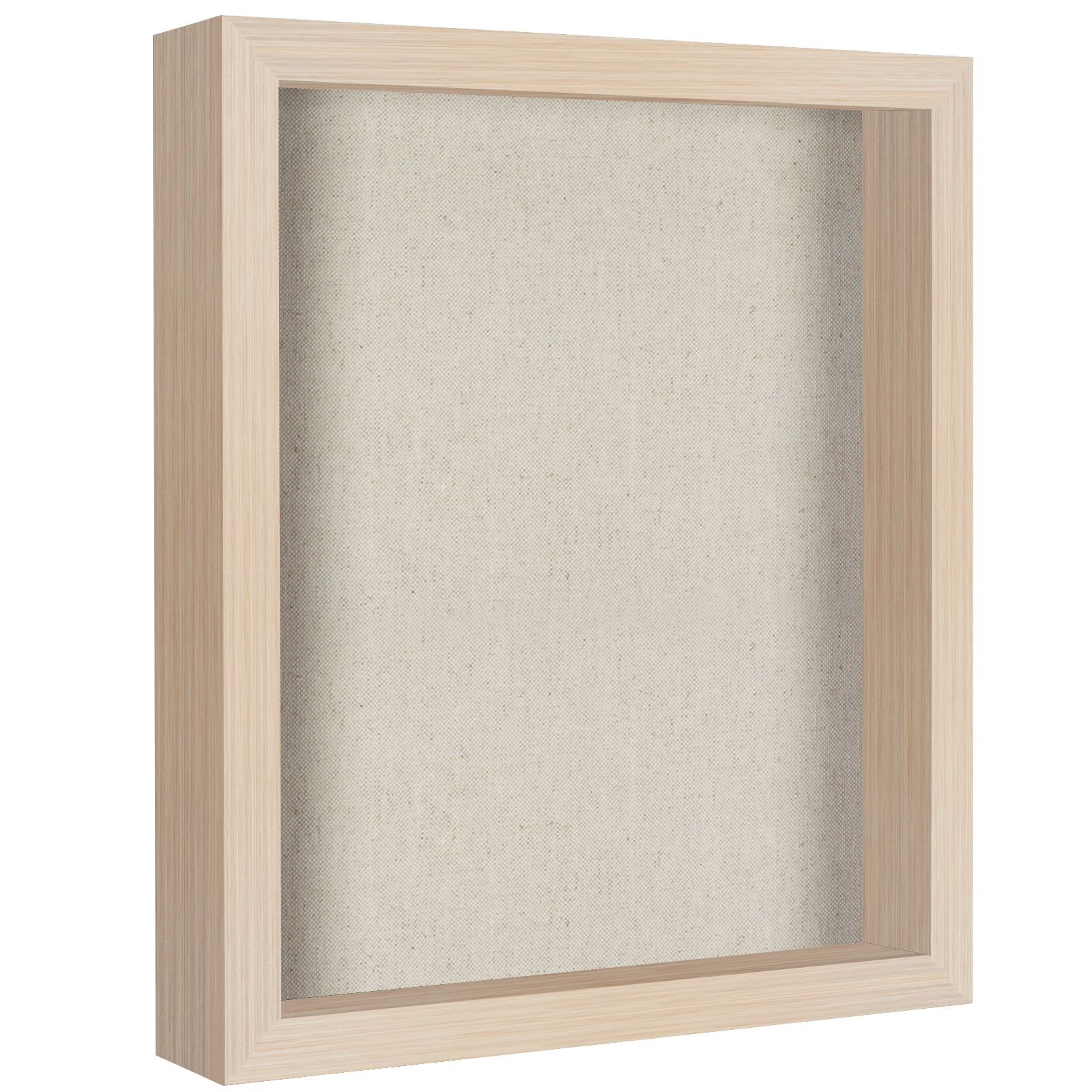 Americanflat 11x14 Shadow Box Frame in Light Wood with Soft Linen Back ...