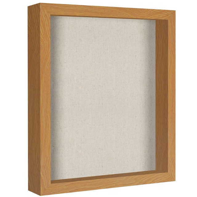 Americanflat 11x14 Shadow Box Frame in Oak with Soft Linen Back ...