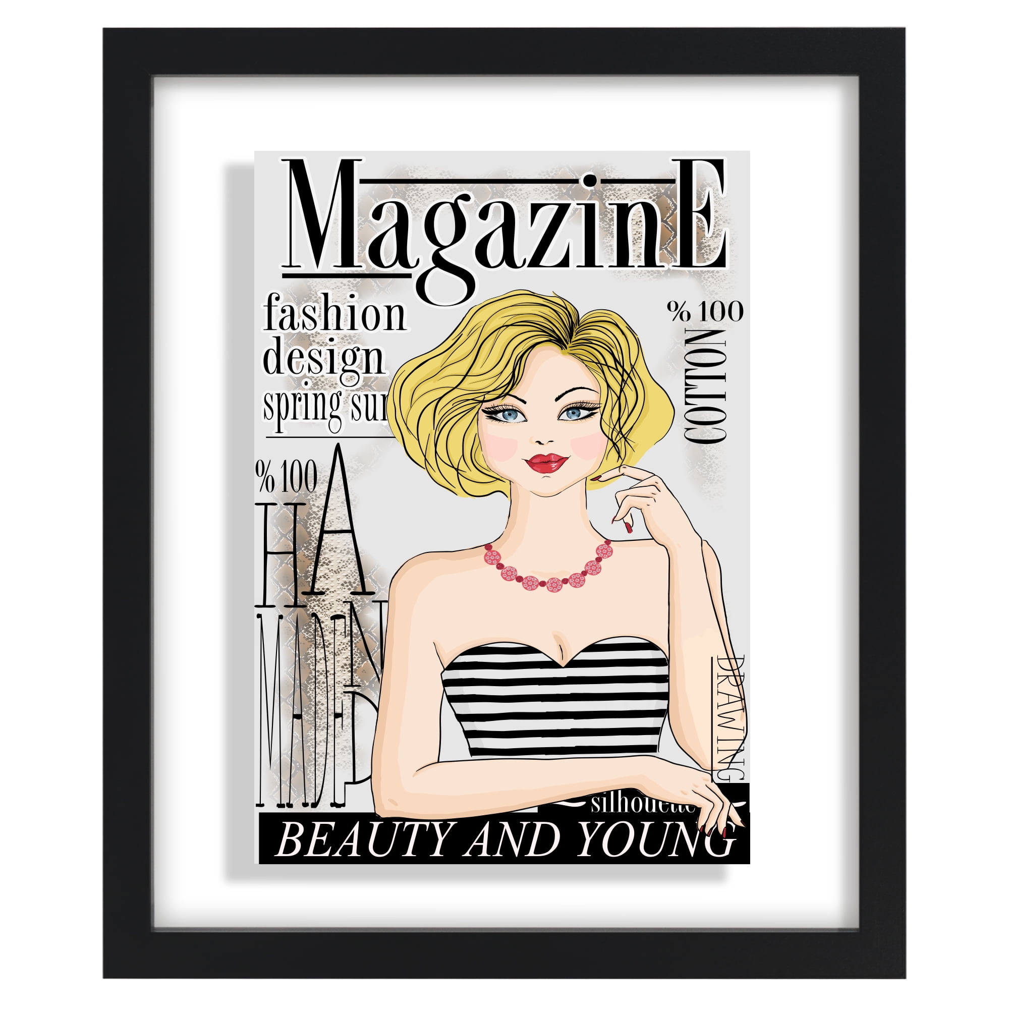 Americanflat 12.5x15 Floating Frame for Magazine Cover Wall Display in ...