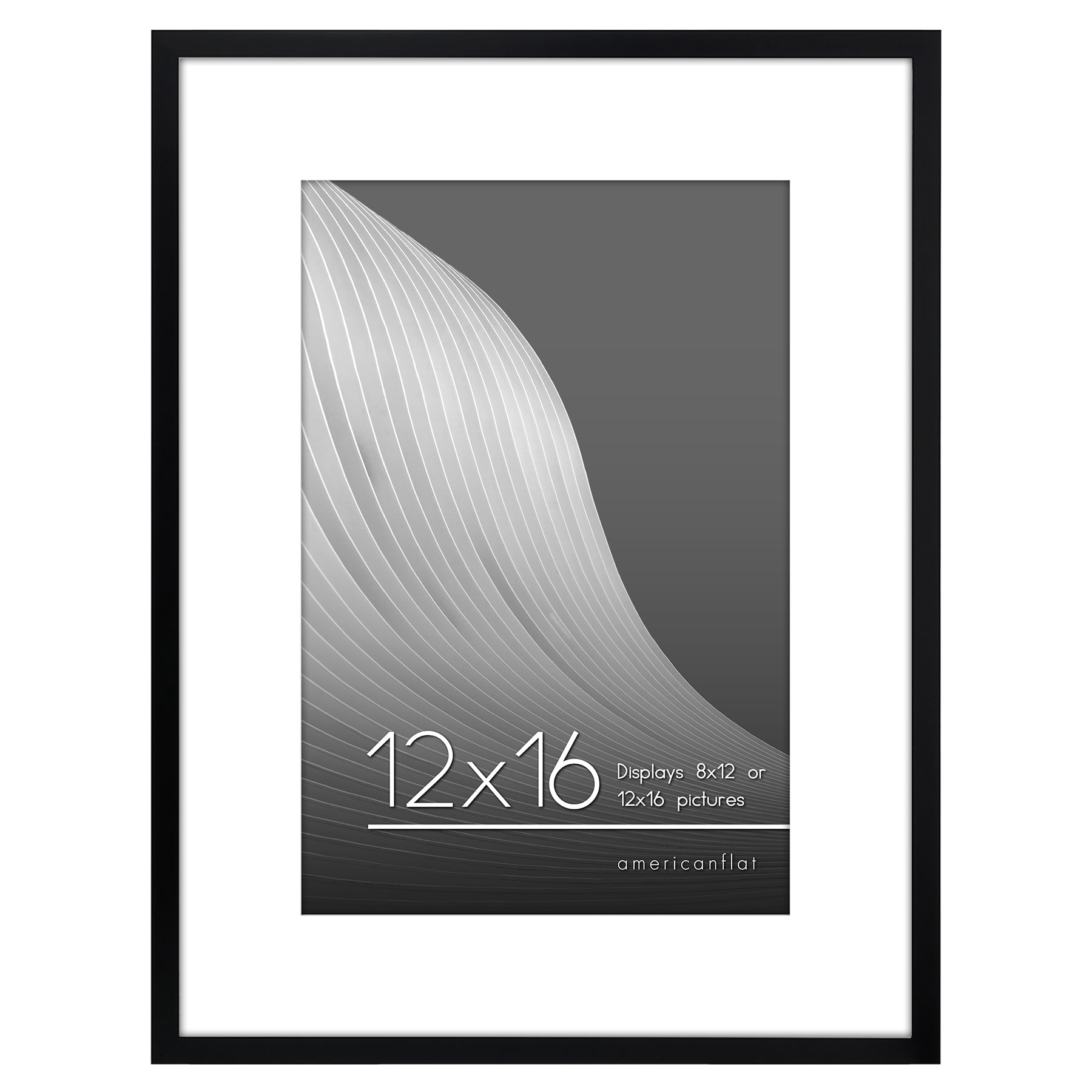 Americanflat 12x16 Picture Frame - Black Frame - Walmart.com