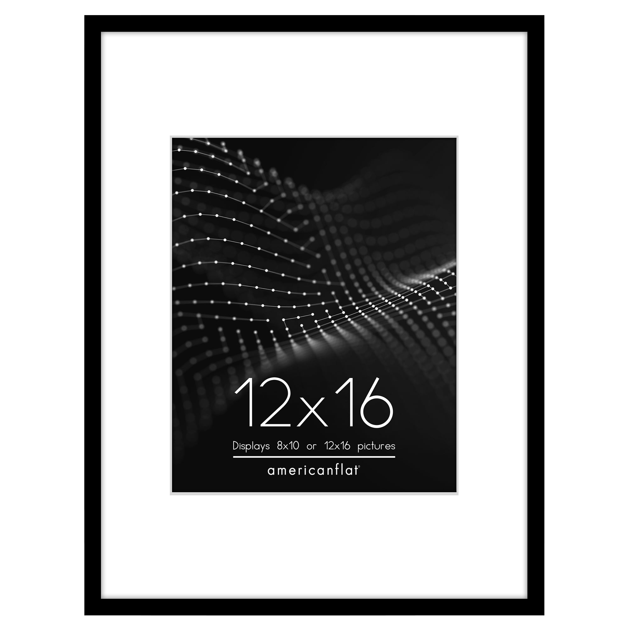 Americanflat 12x16 Poster Frame With Mat for 8x10 - Perfect for Photos ...