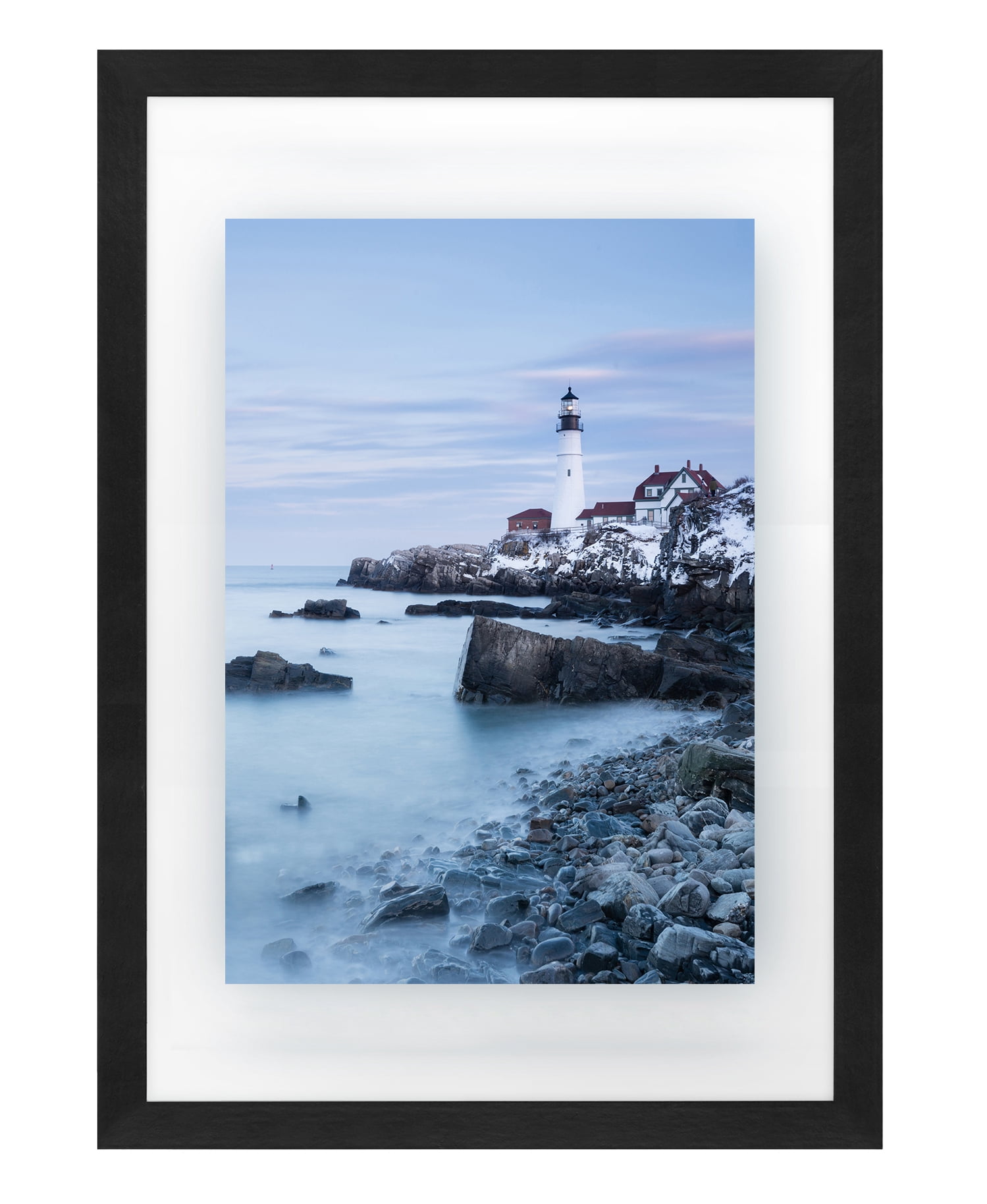 Americanflat 12x18 Floating Frame, MDF wood and polished glass ...