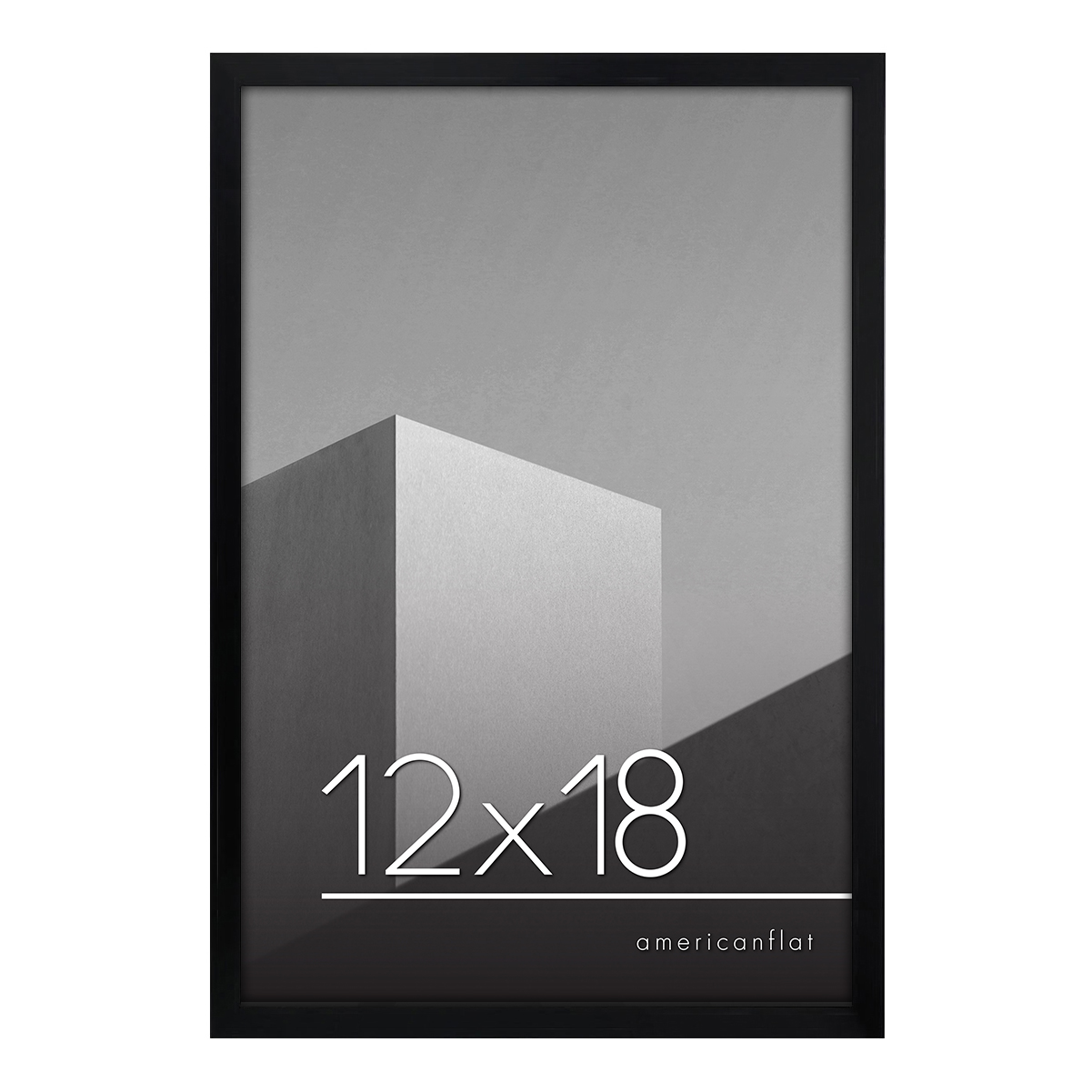 Americanflat 12x18 Poster Frame In Black With Polished Plexiglass Americanflat 12x18 Poster Frame In Black With Polished Plexiglass