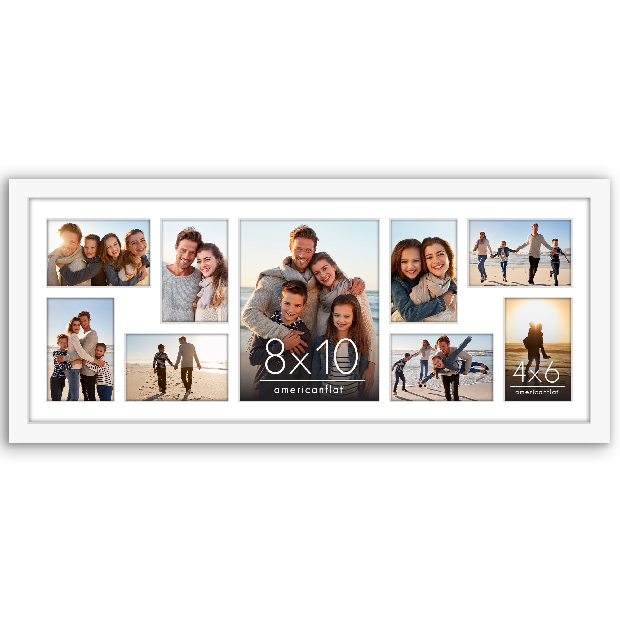 Americanflat 12x30 Picture Frame with Polished Plexiglass Collage Multi ...