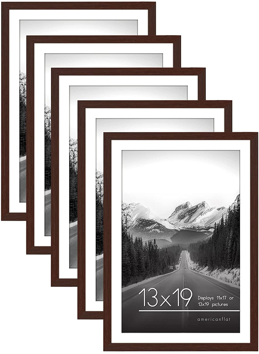 Americanflat 13x19 Picture Frame - Displays 11x17 With Mat - Walmart.com