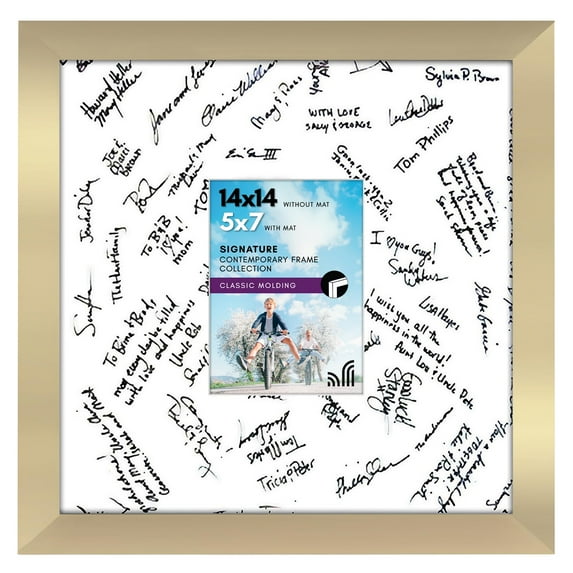 Americanflat 14x14 Wedding Signature Frame with Shatter-Resistant Glass ...