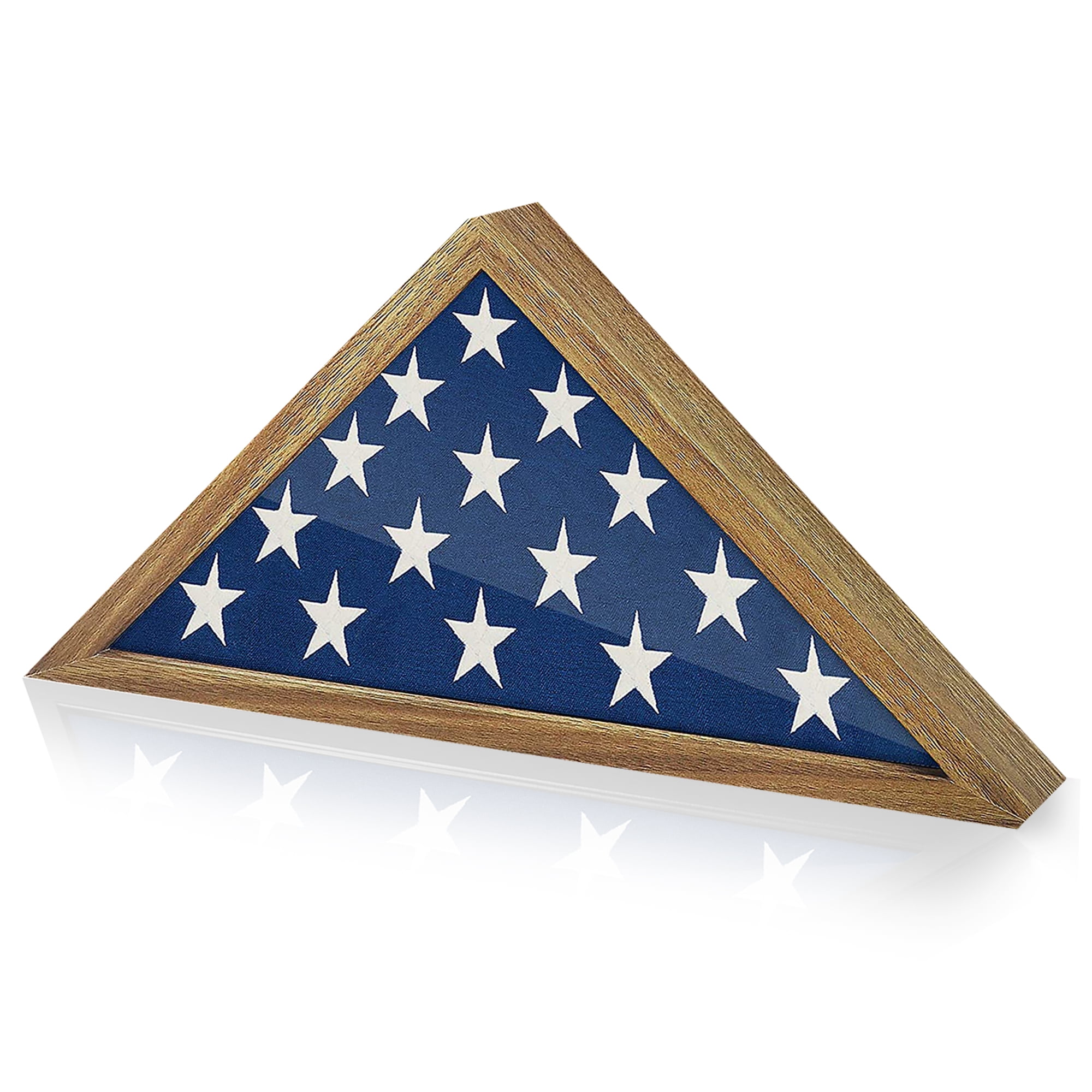 Flag Display Case - Fits 5x9.5 or 3x5 Flag - Plexiglass Cover - Walmart.com