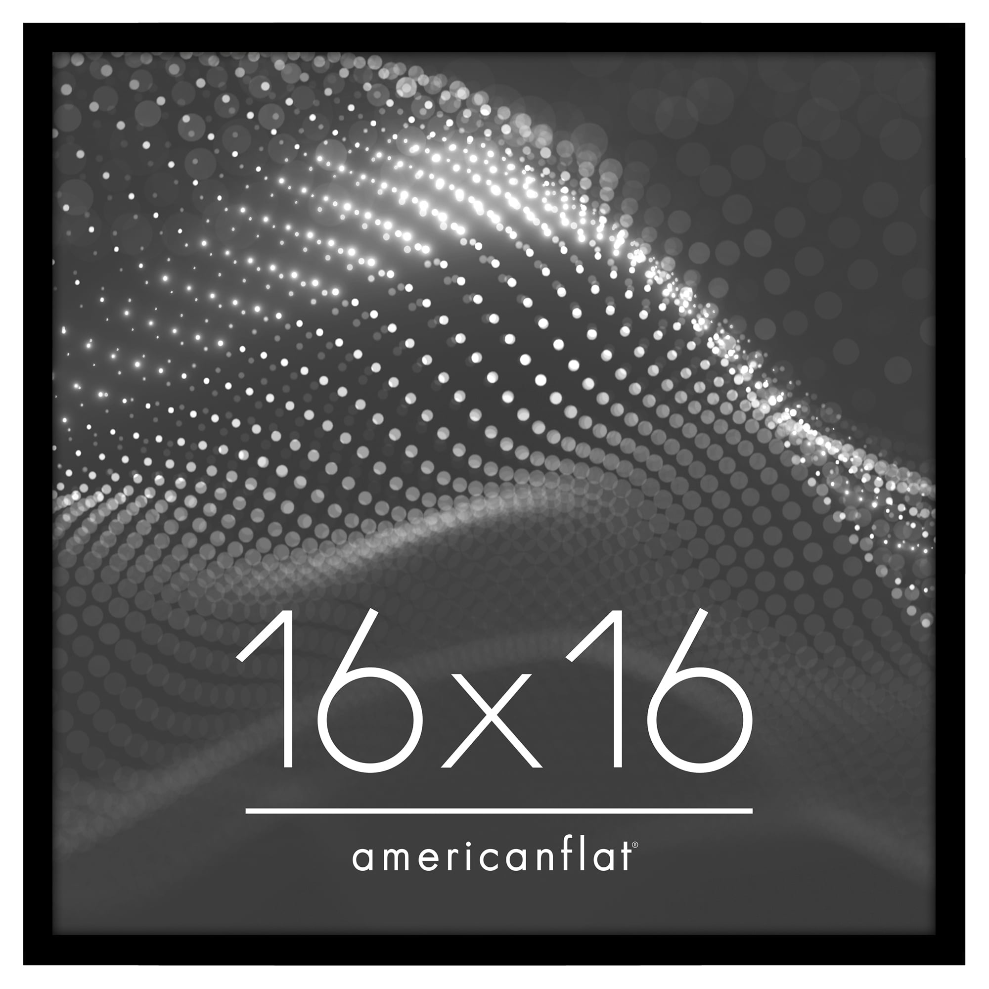Americanflat 16x16 Black Poster Frame - Durable PVC, Shatter-Resistant ...