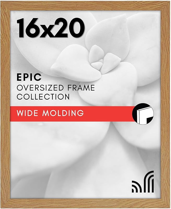 Americanflat 16x20 Picture Frame with Polished Plexiglass - Black ...