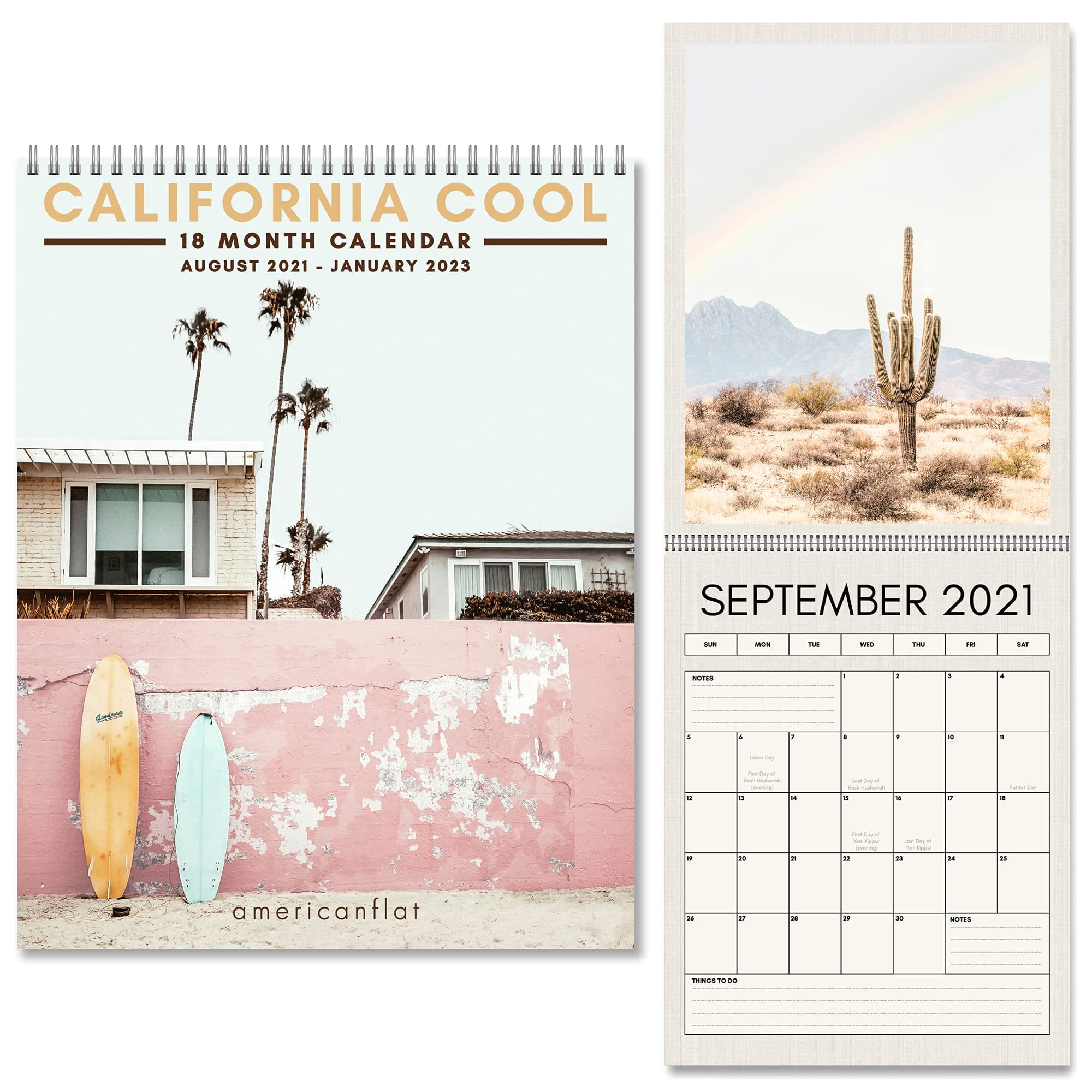 Americanflat 18 Month Wall Calendar - August 2021 to January 2023 ...